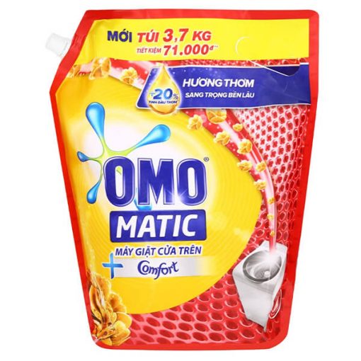 OMO Comfort Top Load Glamor Attar Detergent Liquid Pouch 3.7KG