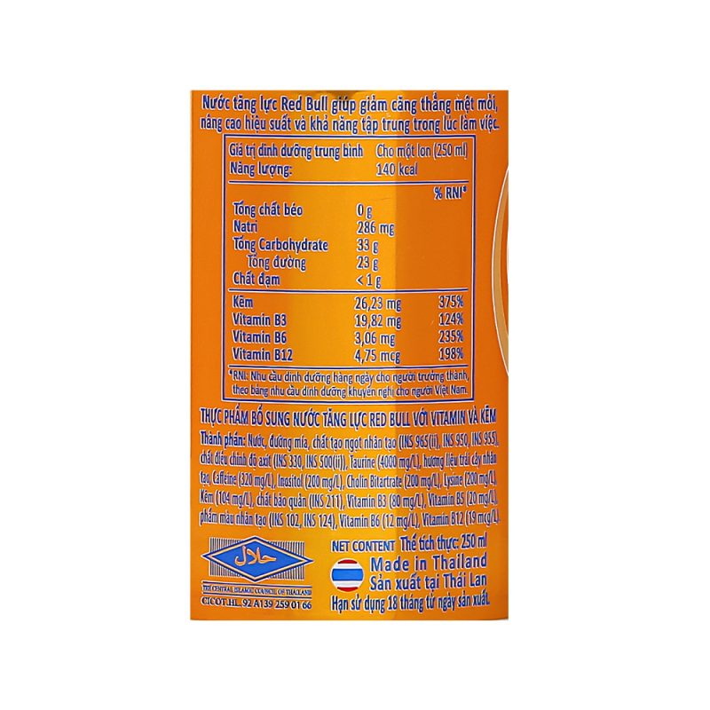 Wholesale Red Bull Thai Zinc 250ml – Bulk Export - Asia Grocery Co., Ltd: Supplying the Best of ...