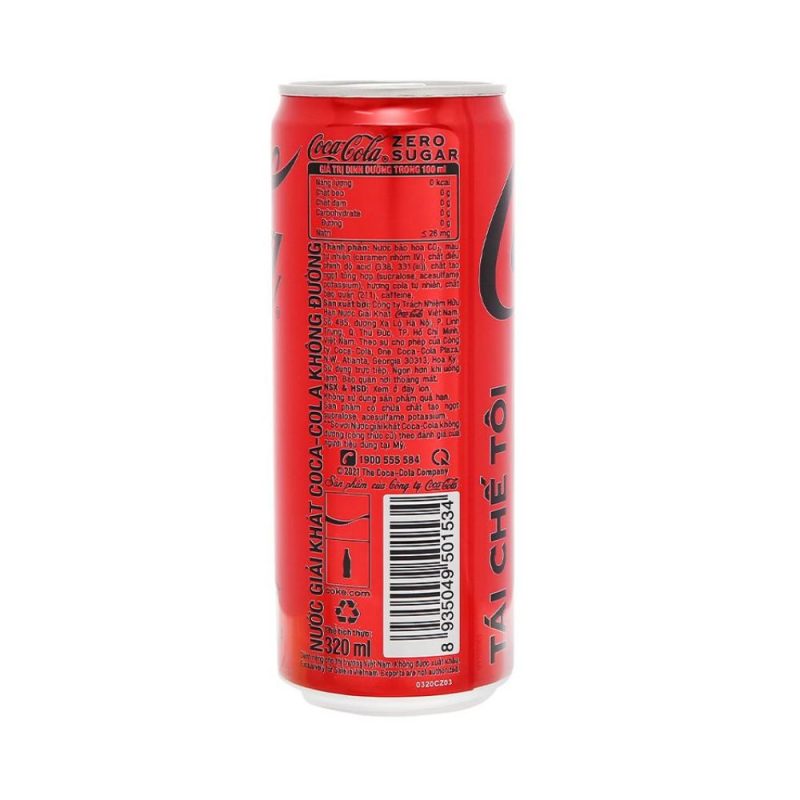 Coca Cola Zero Soft Drink 320ML Coca Cola Zero Soft Drink 320ML