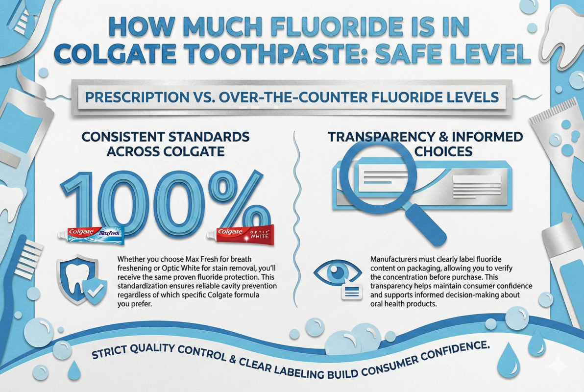 How Much Fluoride Is In Colgate Toothpaste Safe Level